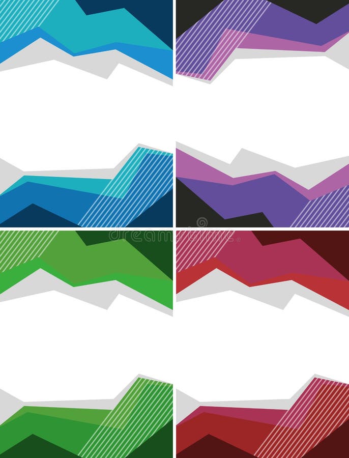 Four Background Design with Different Colors Stock Vector ...