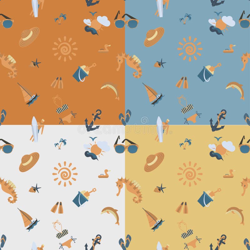 Four Background in Different Colors Stock Vector - Illustration of ...