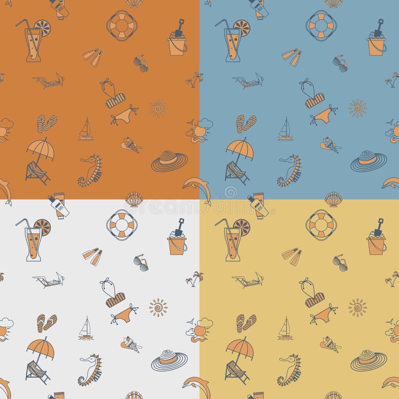 Four Background in Different Colors Stock Vector - Illustration of sign ...