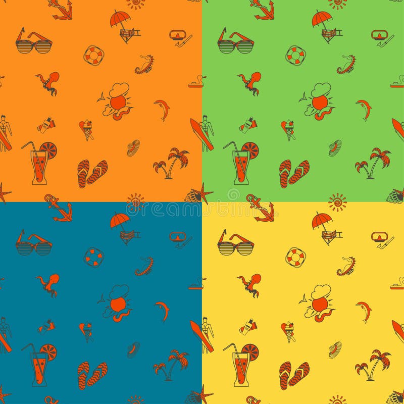 Four Background in Different Colors Stock Vector - Illustration of ...