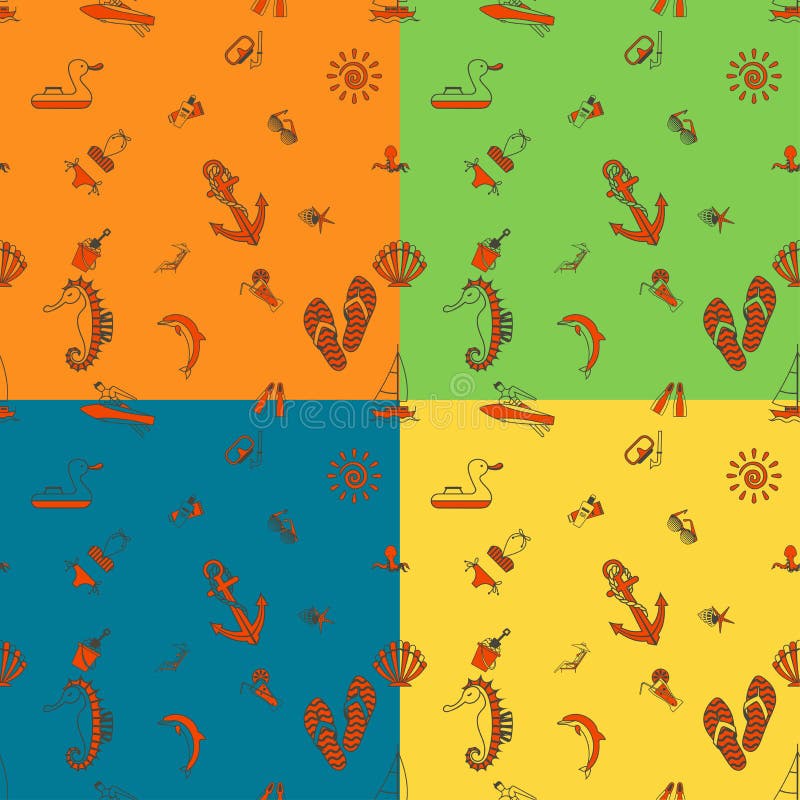 Four Background in Different Colors Stock Vector - Illustration of ...