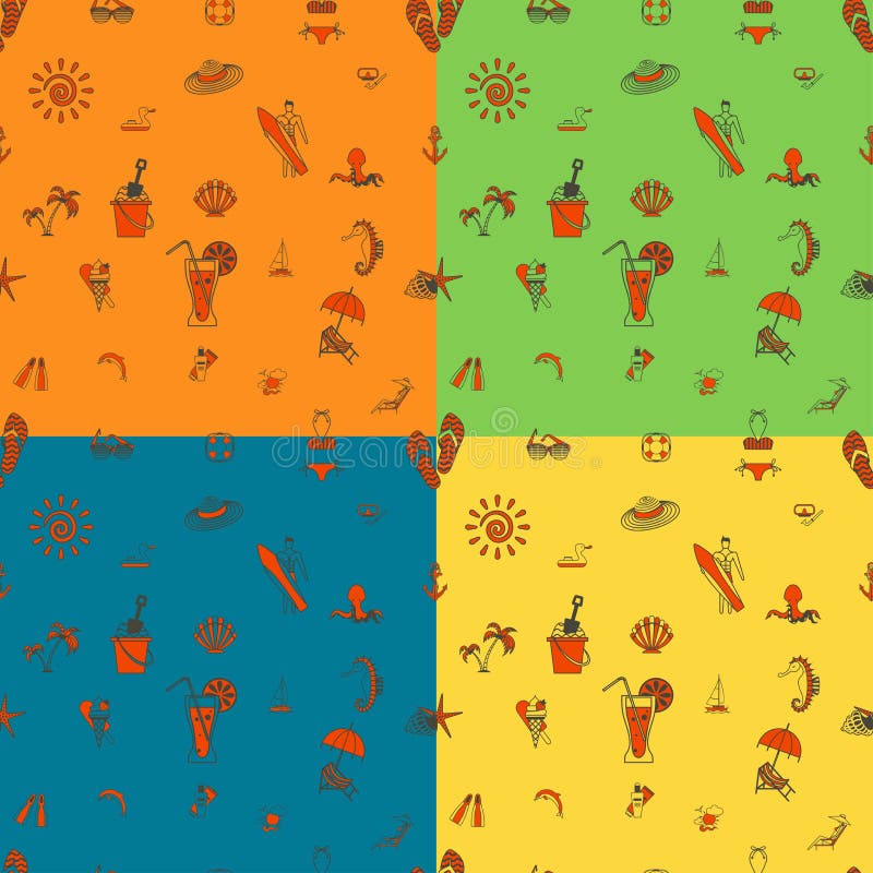 Four Background in Different Colors Stock Vector - Illustration of ...