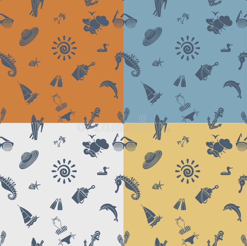 Four Background in Different Colors Stock Vector - Illustration of sign ...