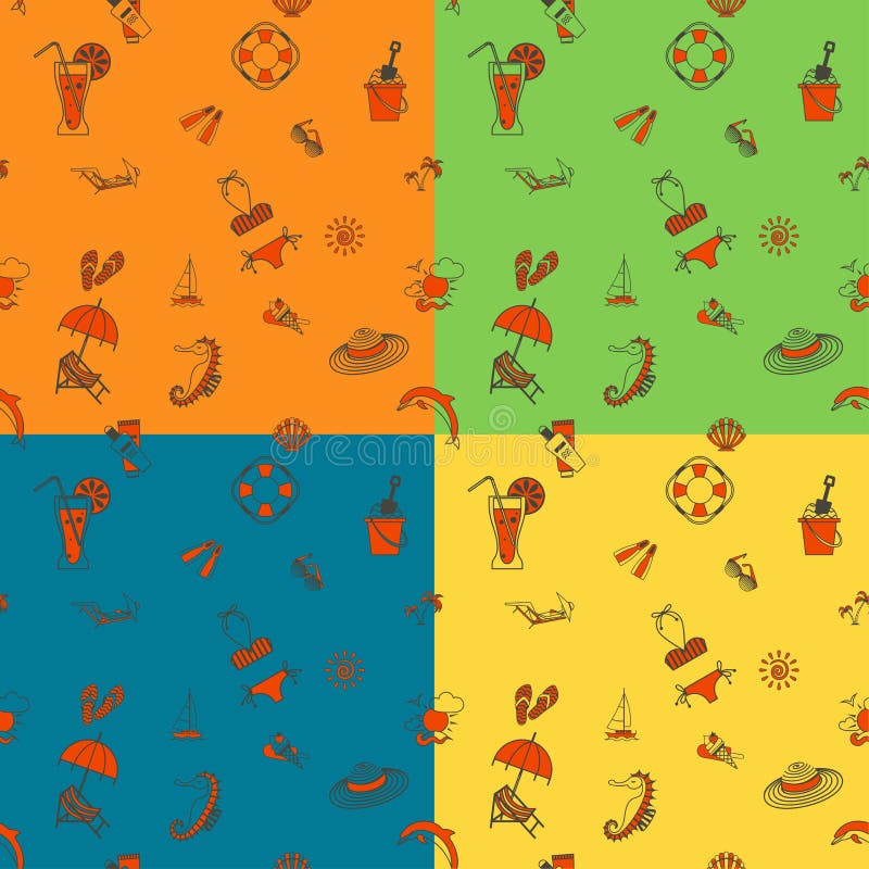 Four Background in Different Colors Stock Vector - Illustration of ...