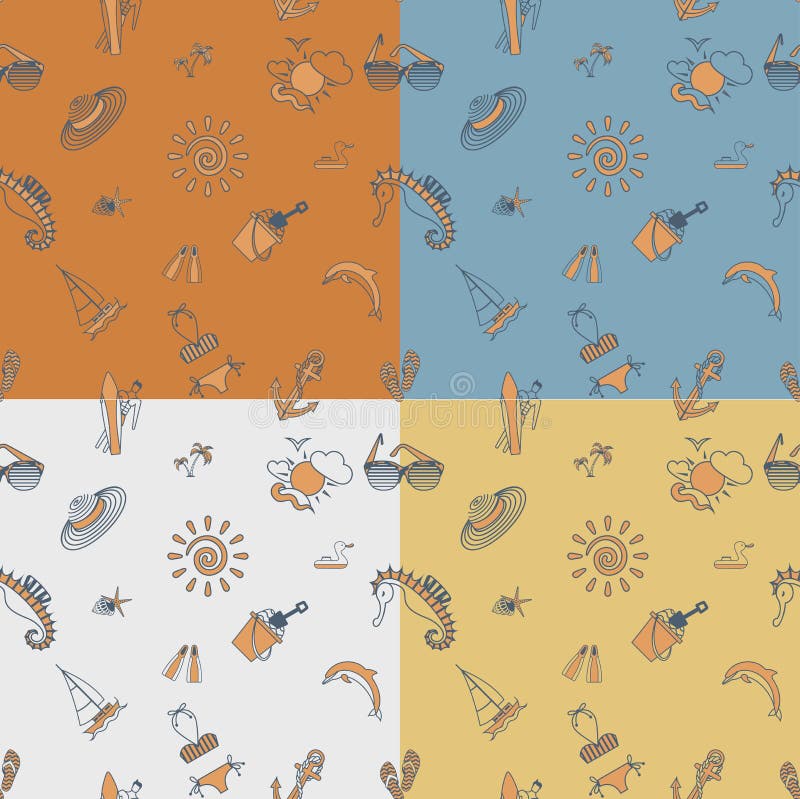 Four Background in Different Colors Stock Vector - Illustration of ...