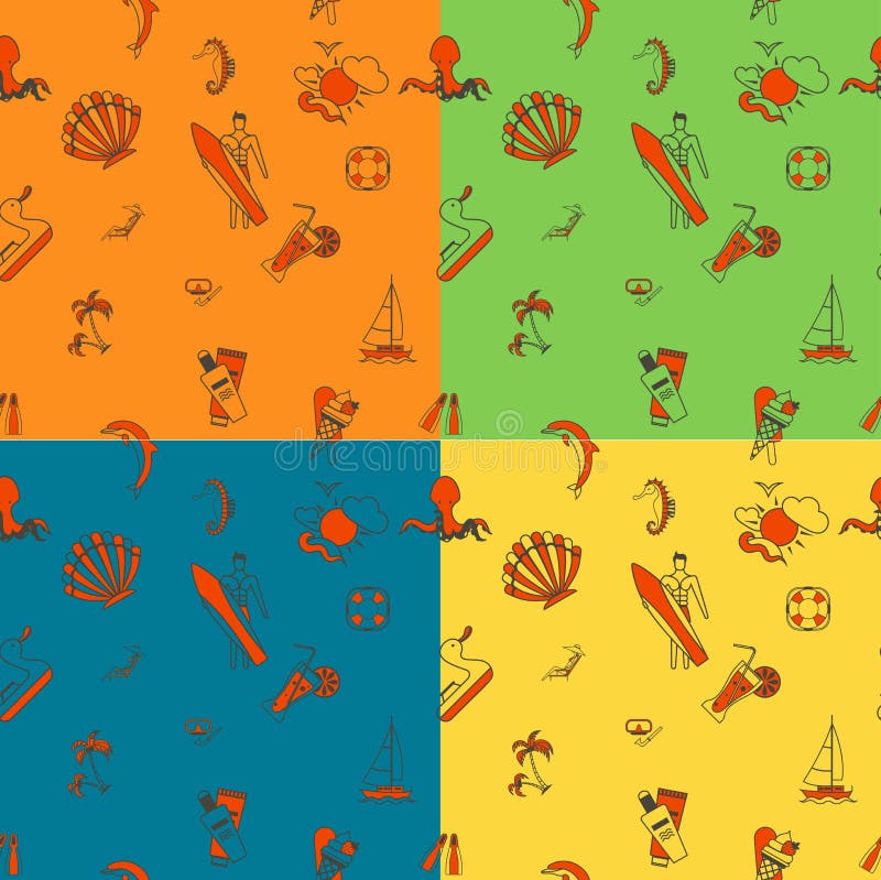 Four Background in Different Colors Stock Vector - Illustration of ...