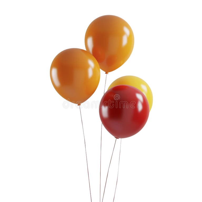 Four Balloons stock photo. Illustration of light, positive - 349330486