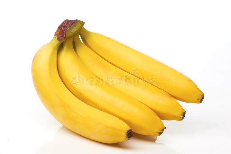 Four bananas on white stock image. Image of isolated - 65509209