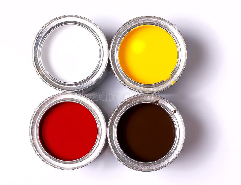 Four banks of paint stock photo. Image of house, paint - 56775696