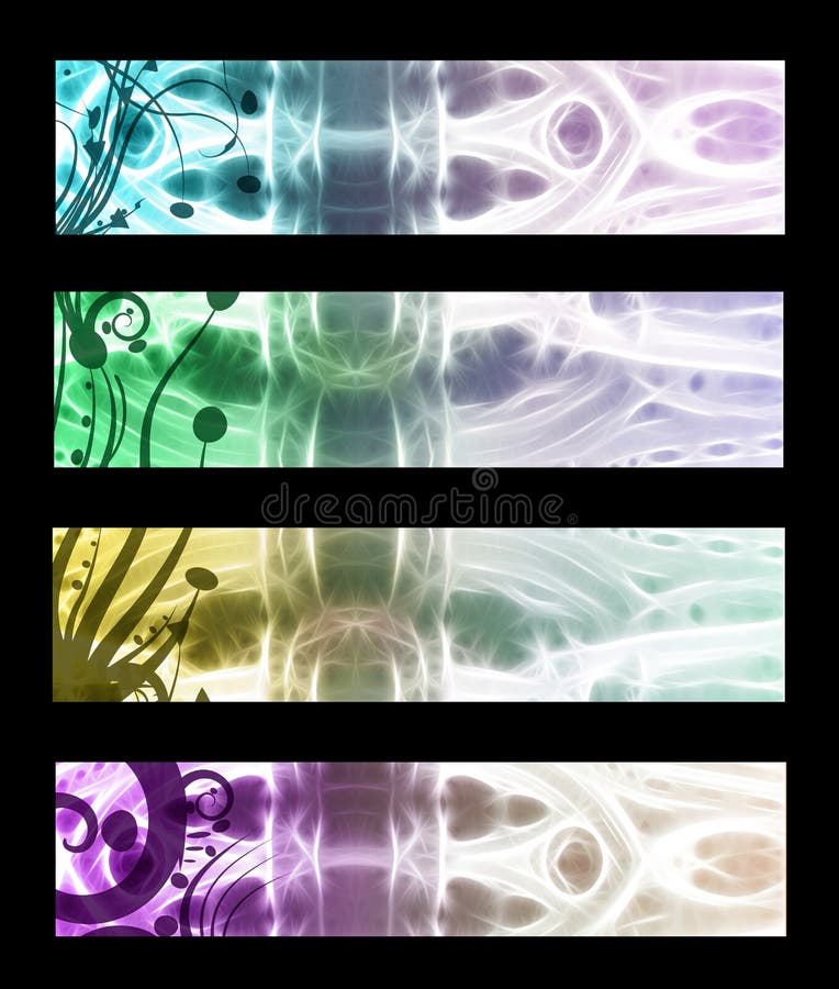 Four banner stock illustration. Illustration of design - 15744056
