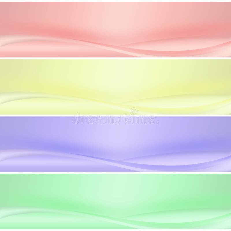 Four banner color pastel stock illustration. Illustration of star - 7560484