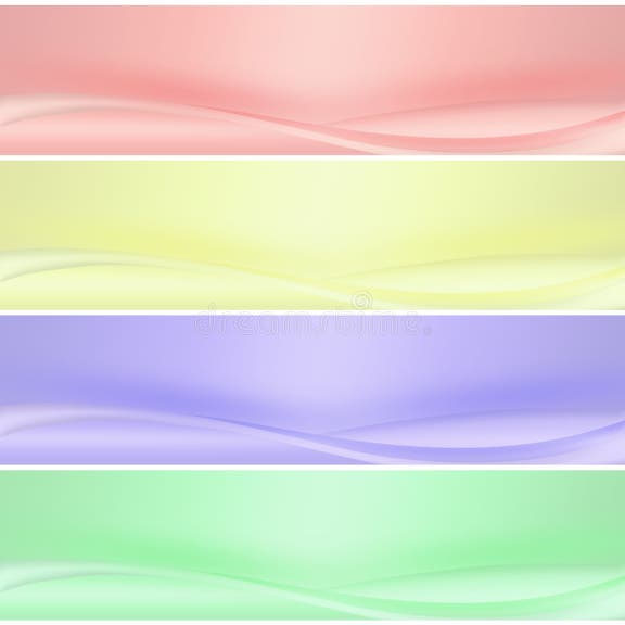 Four banner color pastel stock illustration. Illustration of star - 7560484