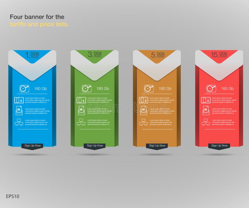 Four banner color pastel stock illustration. Illustration of star - 7560484