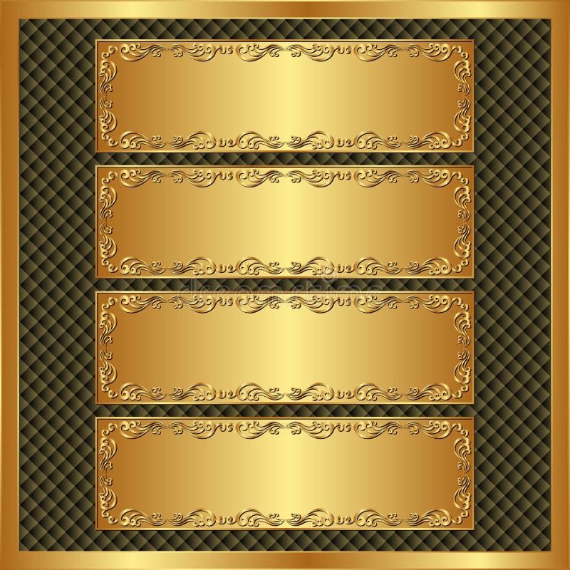 Four banners stock vector. Illustration of pattern, long - 37829063