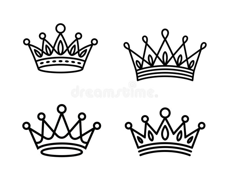 Shapes Crown Line Art Vector Stock Illustrations – 919 Shapes Crown ...