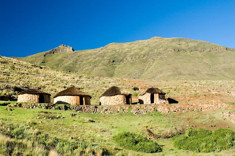 Basotho Hut. stock image. Image of building, history, tribe - 1302953