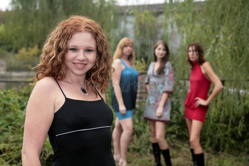 Four beautiful women stock photo. Image of beautiful - 15661296