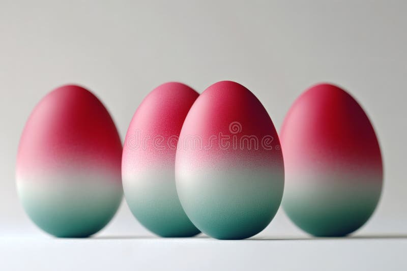 Colorful Gradient Eggs Display Artistic Elegance in a Minimalist ...