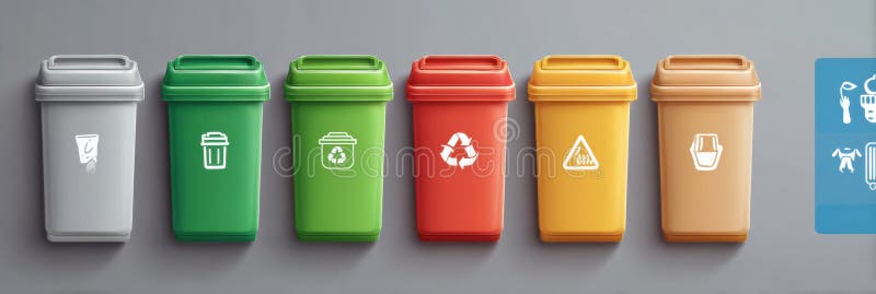 Organizing Waste Sorting at Home with a Clear Infographic Showing a ...