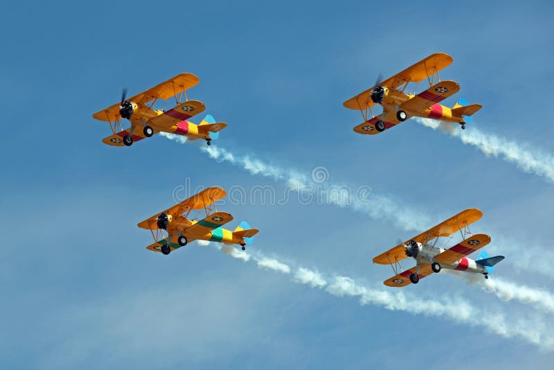 Formation of Biplanes editorial photography. Image of aircraft - 62938137