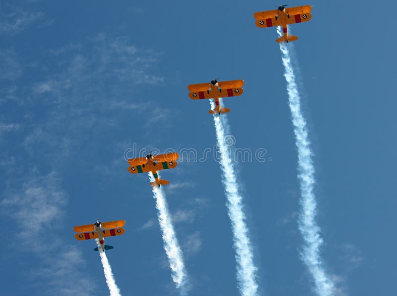Formation of Biplanes editorial photography. Image of aircraft - 62938137