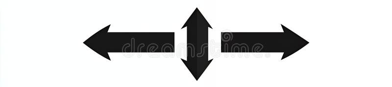 Four Black Arrows Navigation Direction Choice Movement Symbol Stock ...