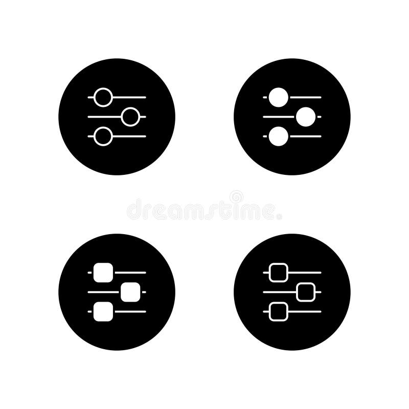 Settings Icon Set. Control Icon. Equaliser Icon. 4 Icons. Stock ...