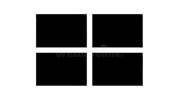 Four Black Squares Grid Element, Vector Design Generative AI Stock ...