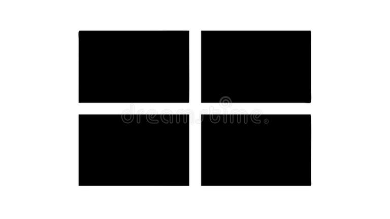 Four Black Squares Grid Element, Vector Design Generative AI Stock ...