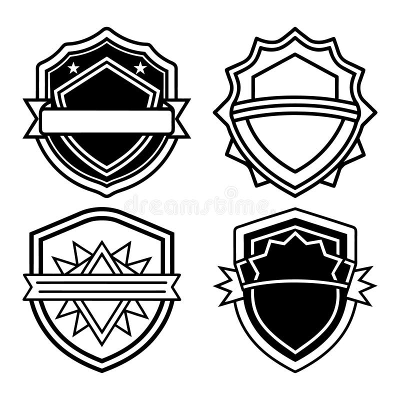 Distinct Shield Shaped Emblems Stock Illustrations – 22 Distinct Shield ...
