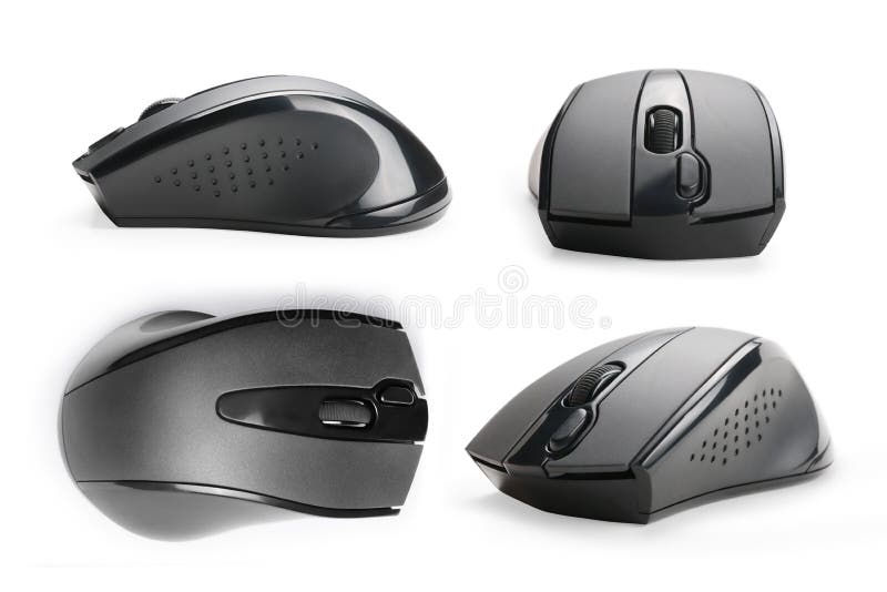 Computer Mouse Side View Isolated with Clipping Path Stock Photo ...