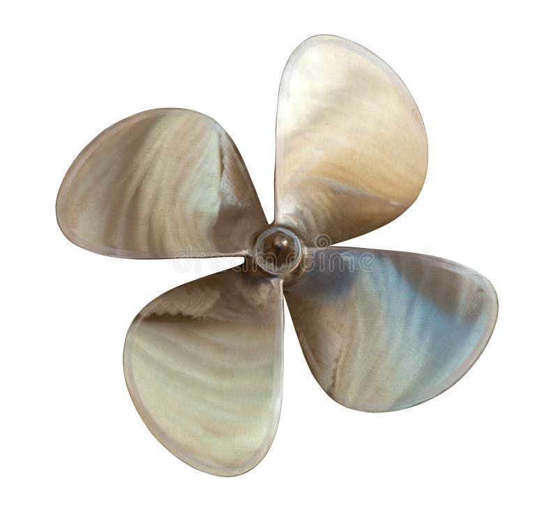 Four-bladed Propeller. Isolated Over White Stock Image - Image of ...