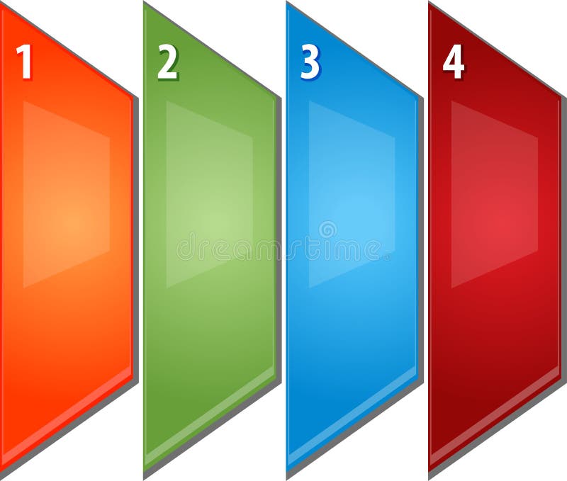 Four Blank Business Diagram Perspective Panels Illustration Stock ...