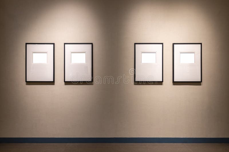 Four Blank Frames on a Wall Stock Image - Image of frames, room: 310614969