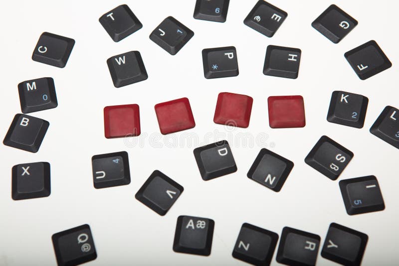 Overhead View of a Qwerty Computer Keyboard Stock Photo - Image of ...