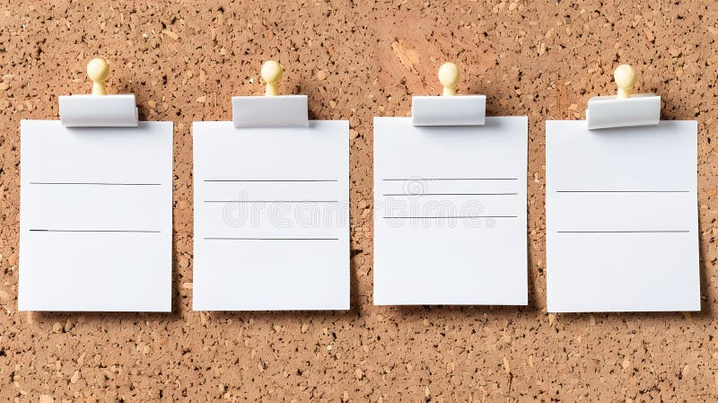 Blank Notes on Corkboard stock illustration. Illustration of memo ... Blank Notes on Corkboard stock illustration. Illustration of memo ...