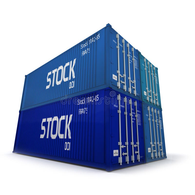 Blue cargo container stock photo. Image of warehouse, shipping - 6519918