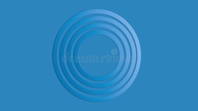 Four Blue Concentric Circles Structure Growing and Shrinking. Seamless ...