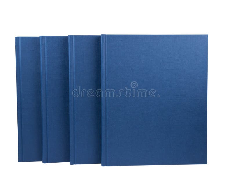 Four Blue Notepads Isolated Stock Photo - Image of document, draw: 22503452
