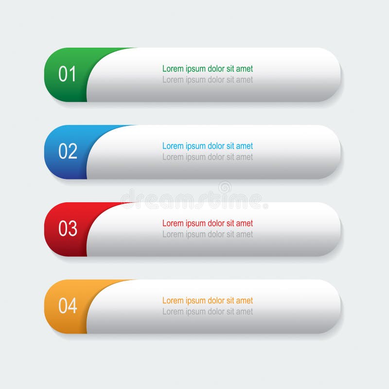 Four bookmarks stock vector. Illustration of four, information - 44661773