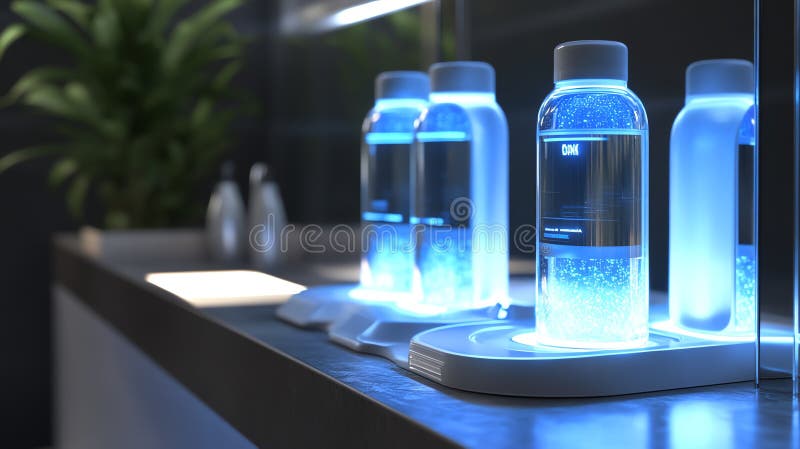 Four Bottles of Liquor with Colorful Designs, AI Stock Illustration ...