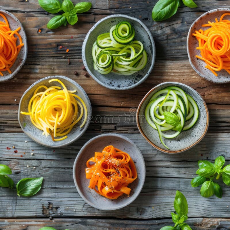 Four Bowls of Food on a Table, Versatile for Various Food-related ...