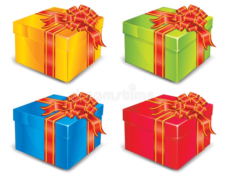 Four boxes stock vector. Illustration of drawing, hide - 13241243
