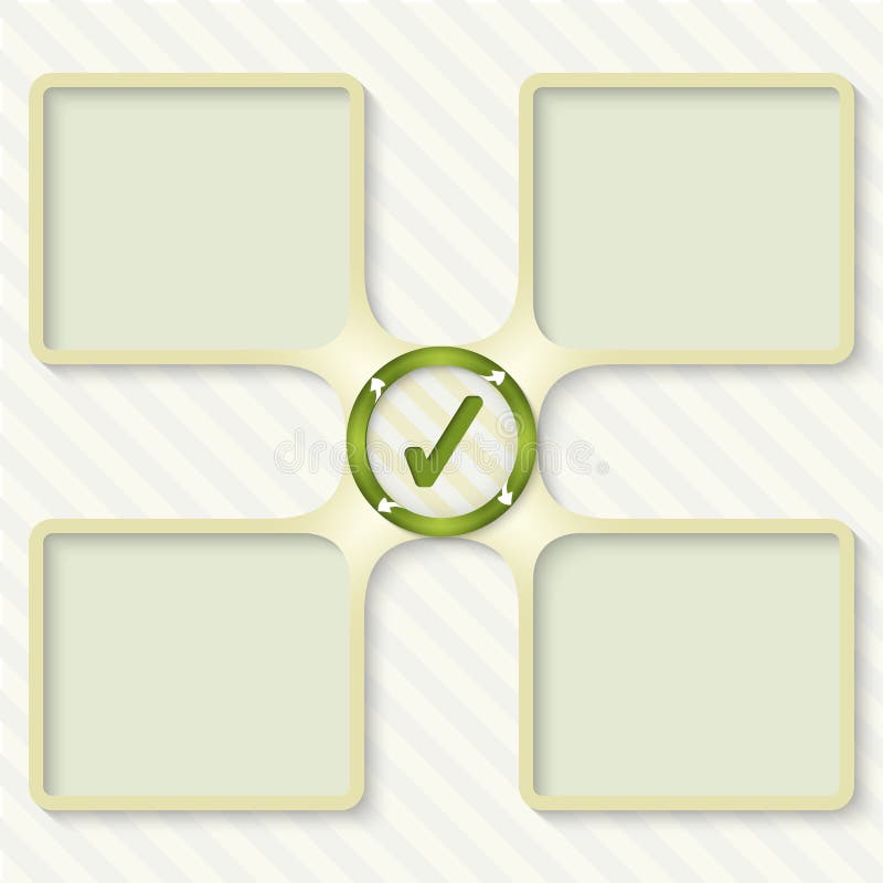 Set of Four Green Text Boxes Stock Vector - Illustration of shape ...