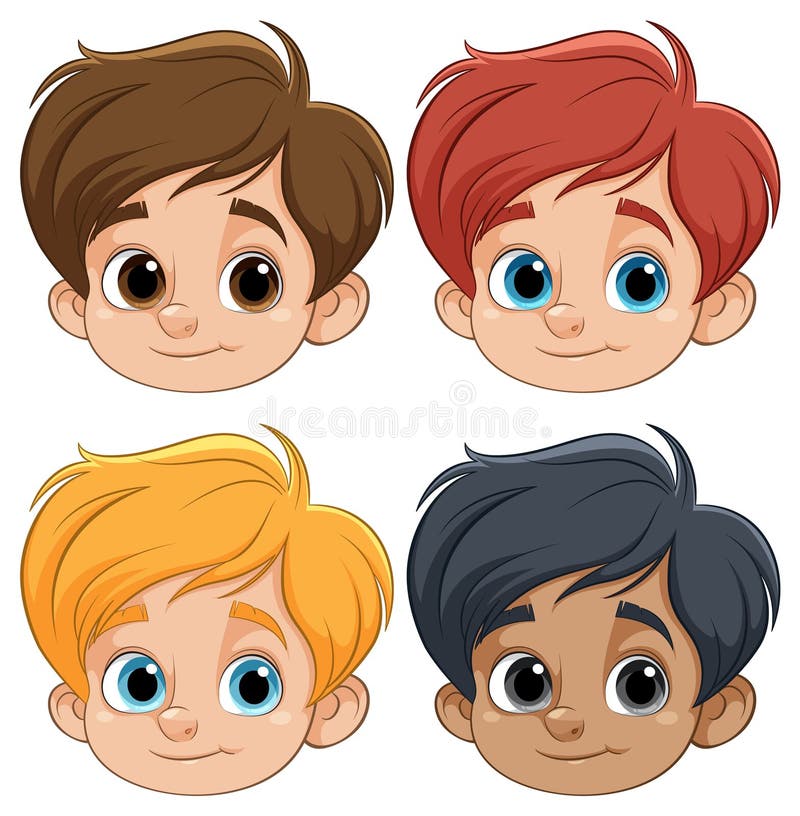 Four boys stock vector. Illustration of boys, playful - 333575103