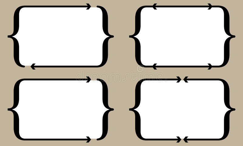 Brackets stock vector. Illustration of business, remark - 42737736