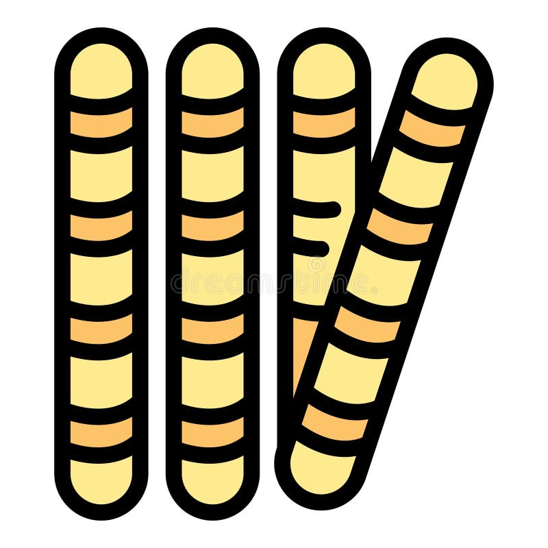Four Breadsticks with Sesame Seeds Icon for Bakery or Italian ...