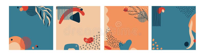 Four bright backgrounds. stock vector. Illustration of geometric ...