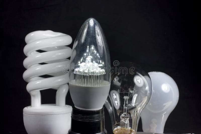 Four bulbs stock image. Image of glass, light, compact - 7065049
