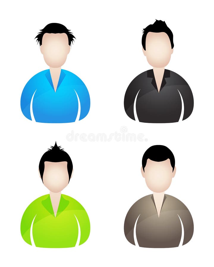 Four businessman icons stock vector. Illustration of button - 29081197